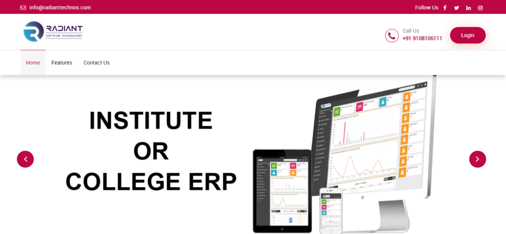 INSTITUTE / COLLEGE ERP SOFTWARE - Radiant Software Technologies
